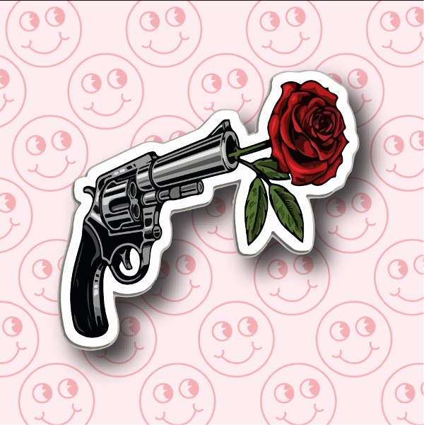 Guns and Roses ilustración - Tienda de Stickers