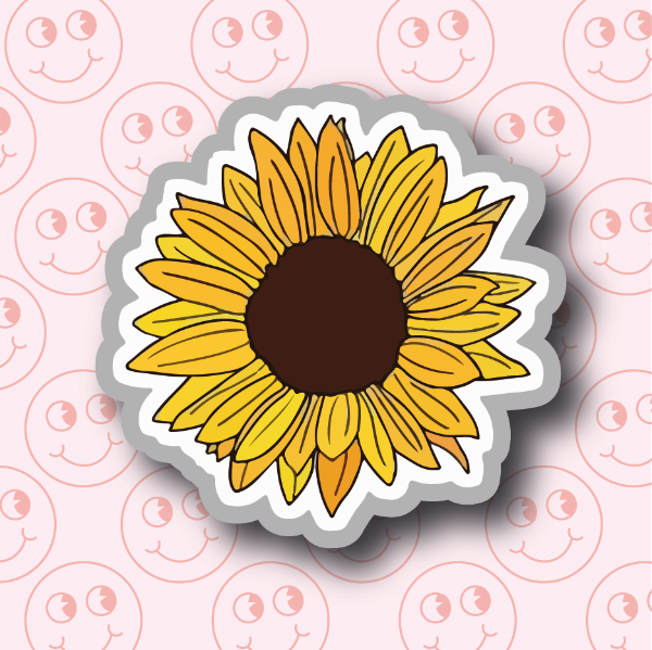 Ilustración de girasol - Tienda de Stickers